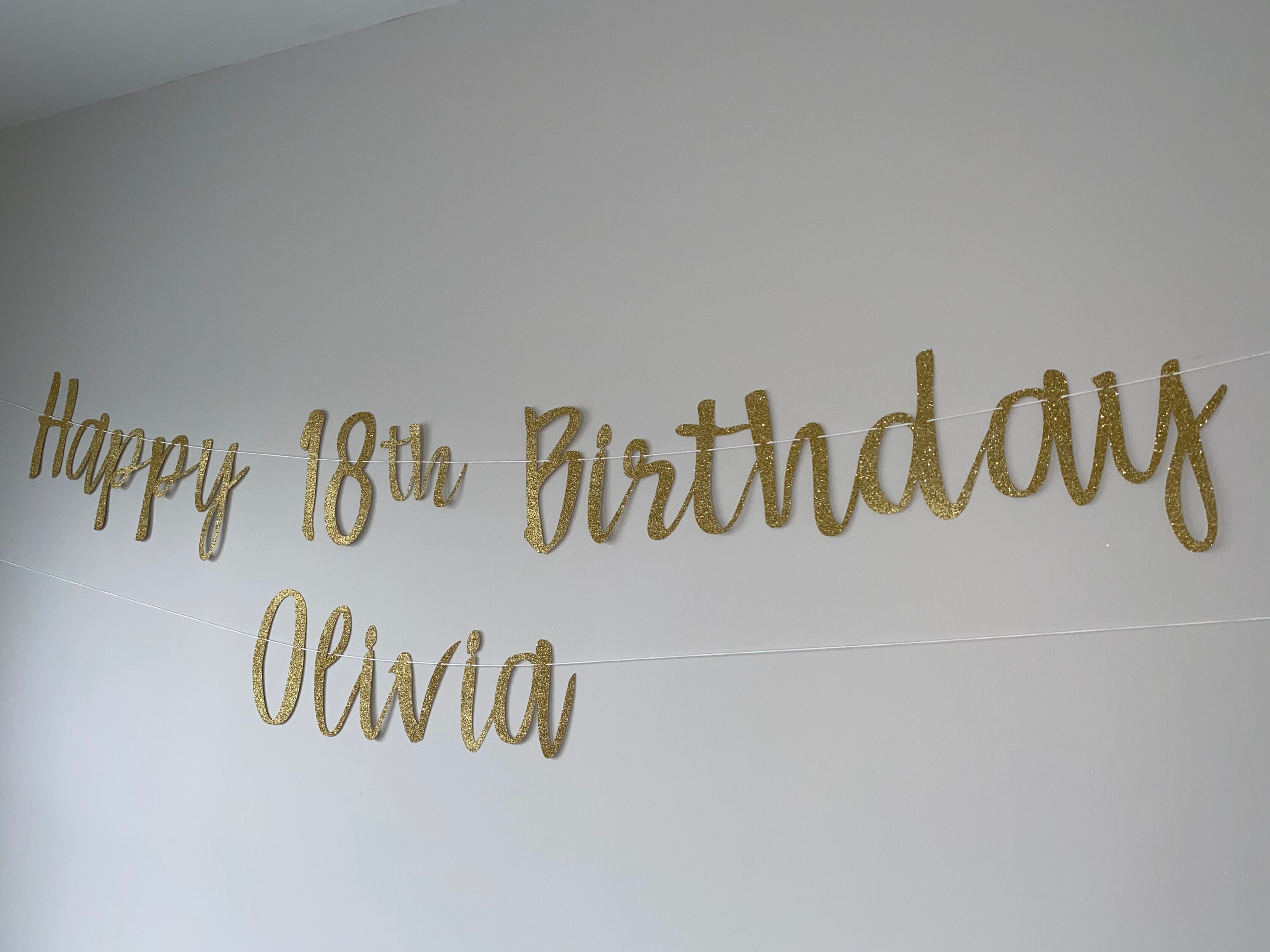 Happy 18th Birthday Banner Personalized Happy 18th Birthday | Etsy