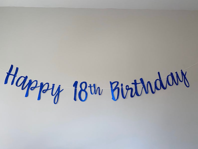 Happy 18th Birthday Banner Personalized Happy 18th Birthday - Etsy