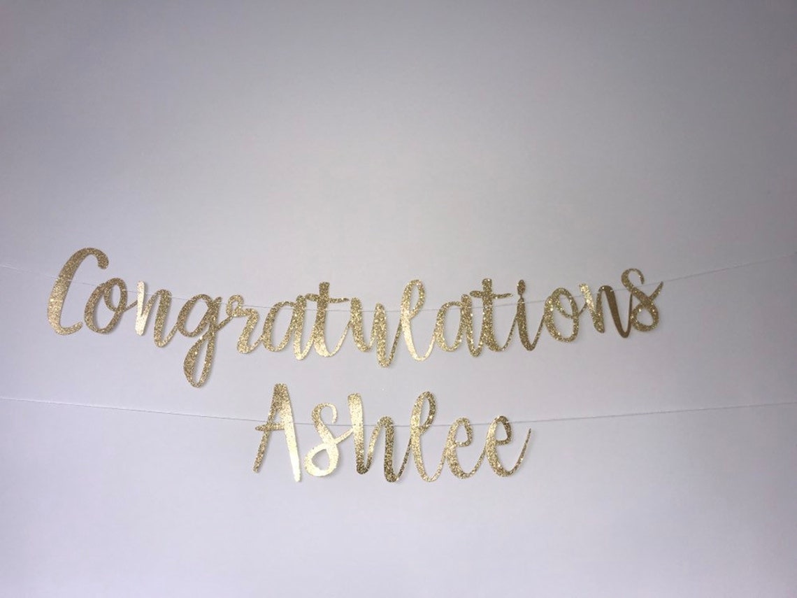 Personalized Congratulations Banner Congratulations Custom | Etsy