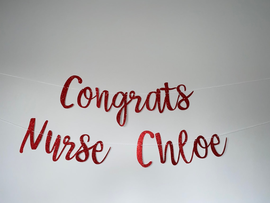 Personalized Congrats Nurse Banner Congrats Nurse Custom - Etsy
