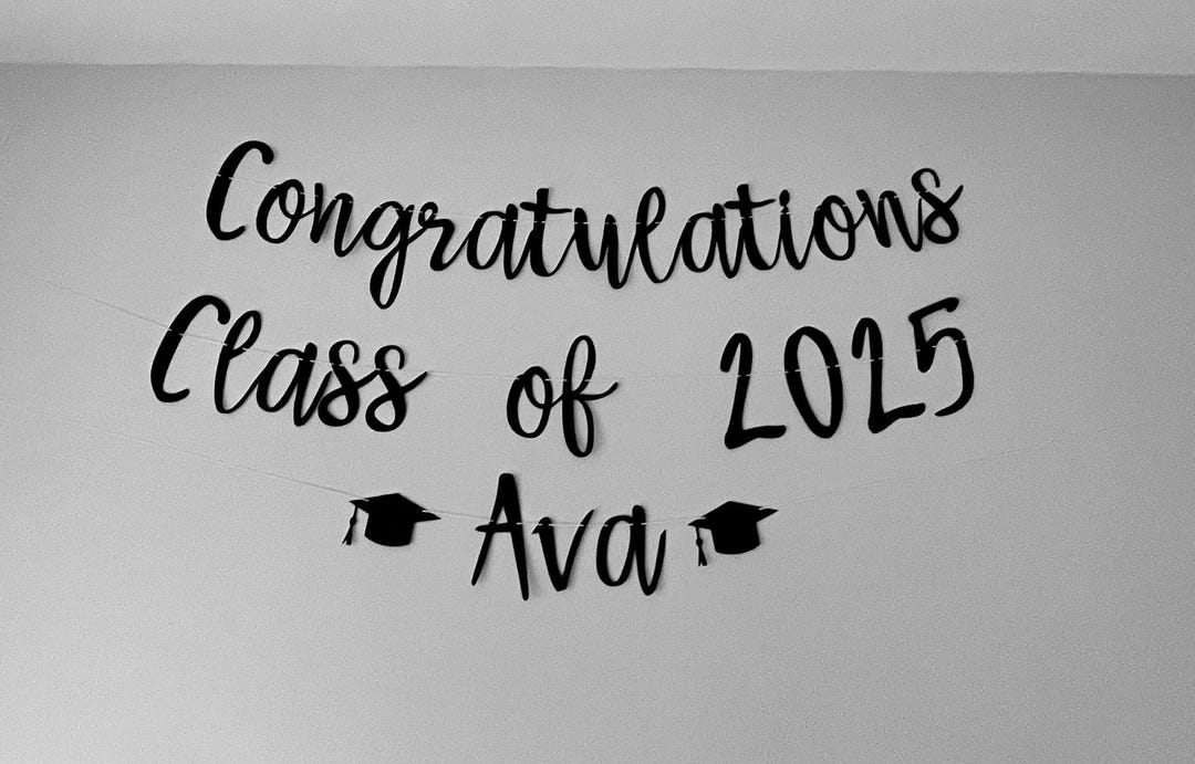 Personalized Congratulations Class of 2025 Banner, Congratulations ...