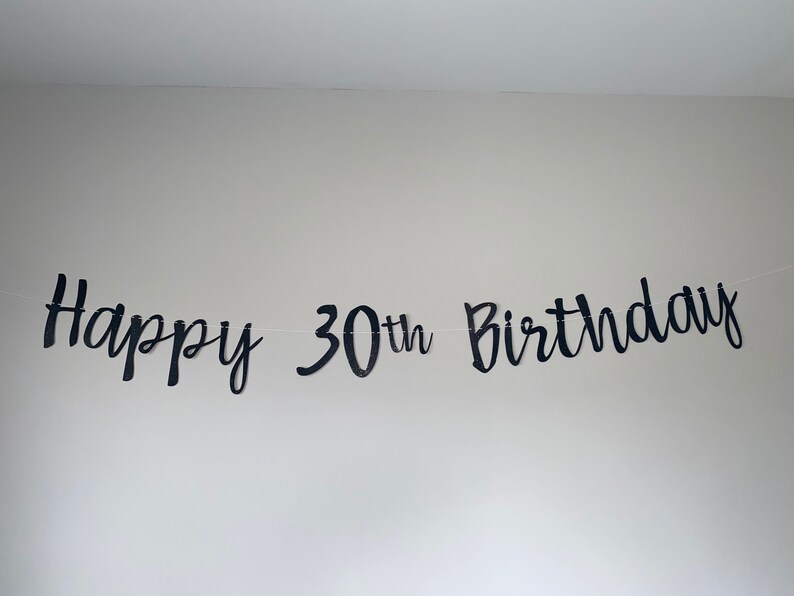 Happy 30th Birthday Banner, Personalized Happy 30th Birthday Custom ...