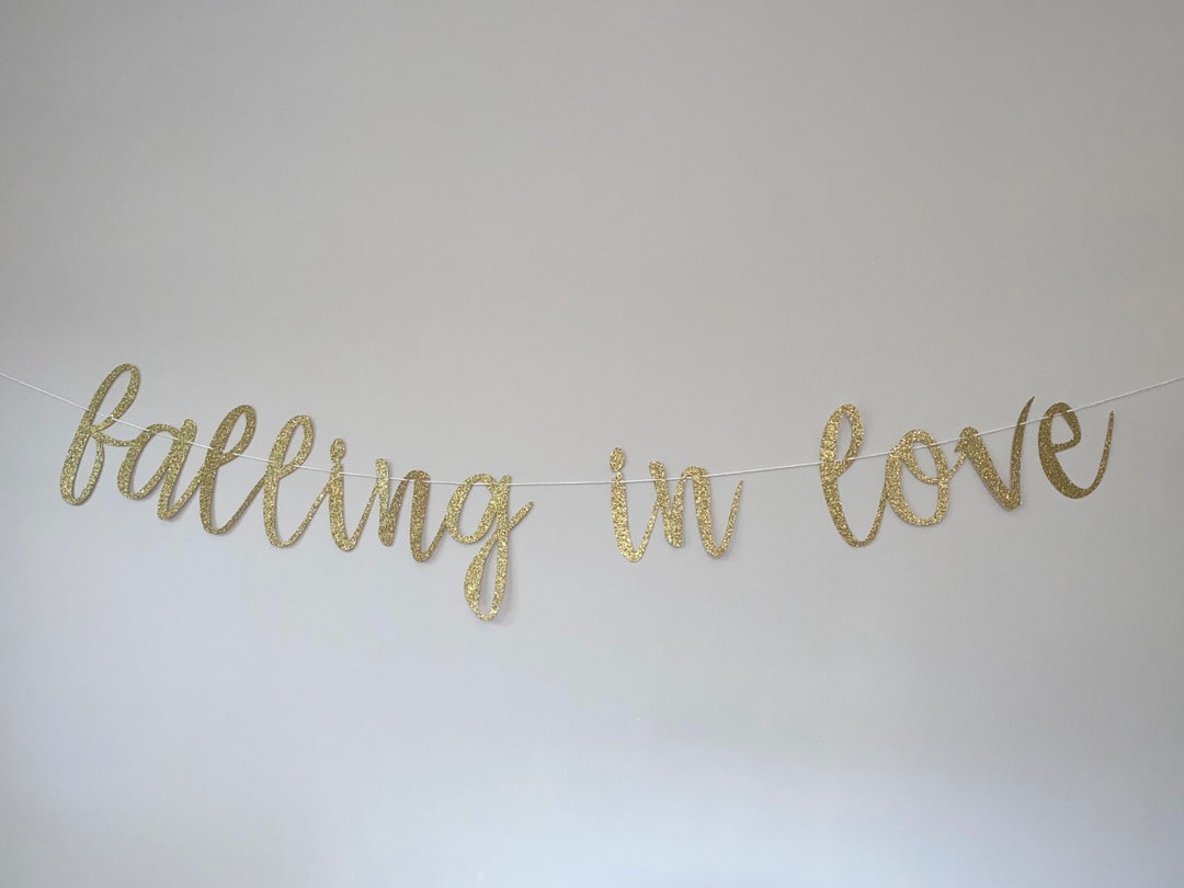 Falling in Love Banner, Falling in Love Wedding Banner, Bachelorette ...