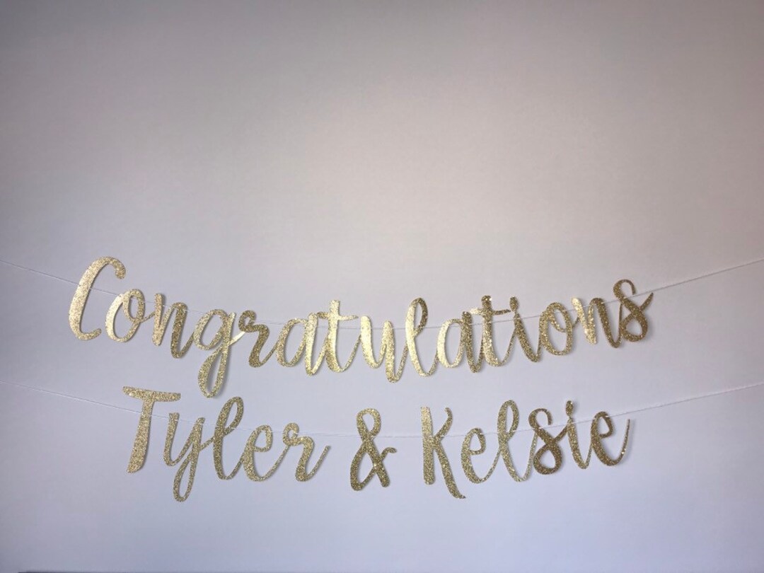 Personalized Congratulations Banner, Congratulations Engagement Party ...