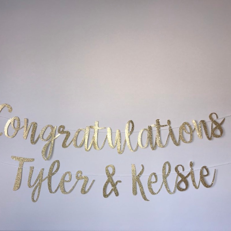 Personalized Banner Congratulations on Engagement - Etsy