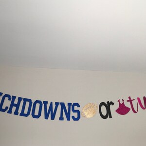 Touchdowns or Tutus Banner, Gender Reveal Party, Baby Shower ...