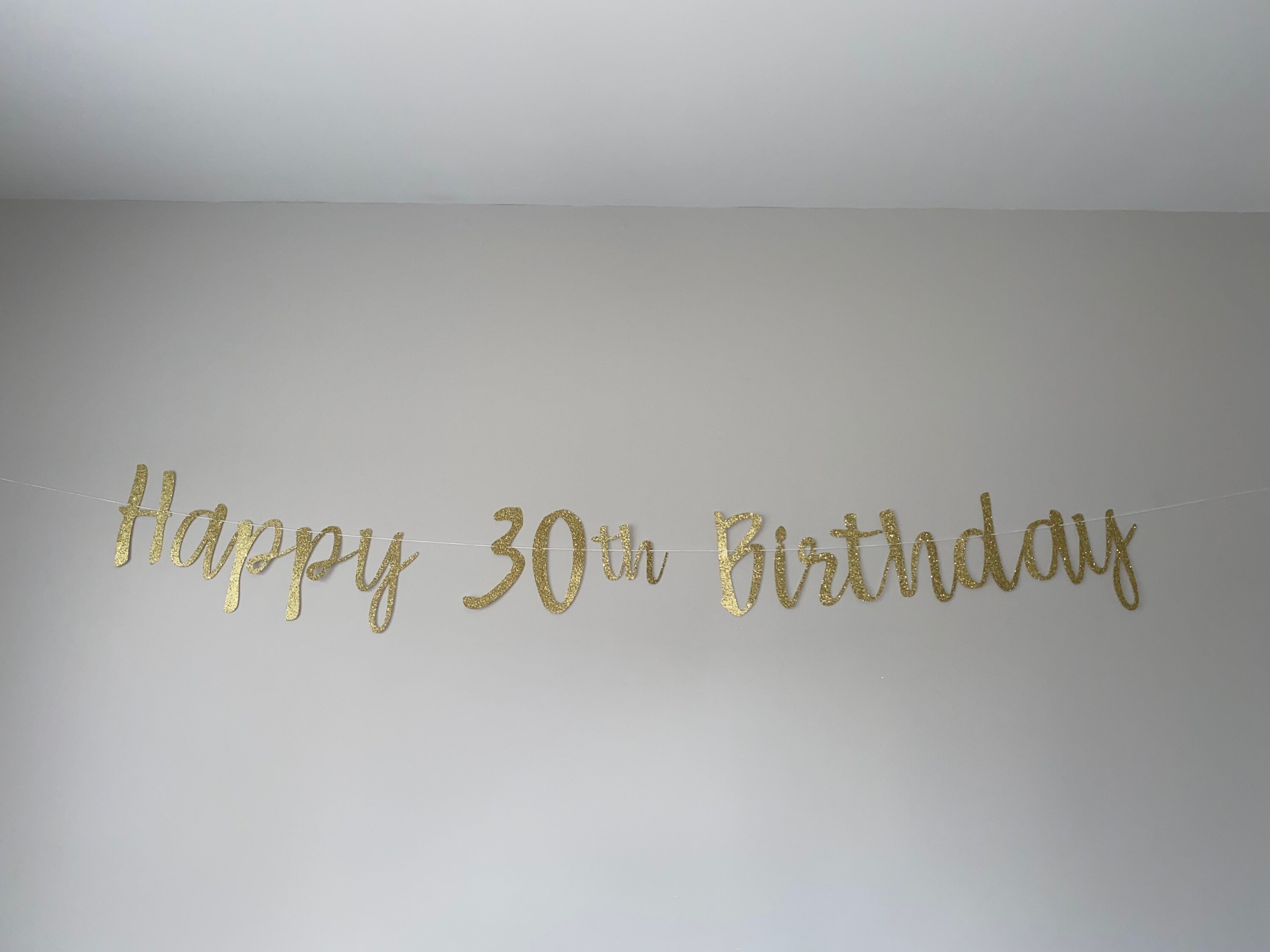 Personalized Glitter 30th Birthday Banner, Custom Name - Etsy