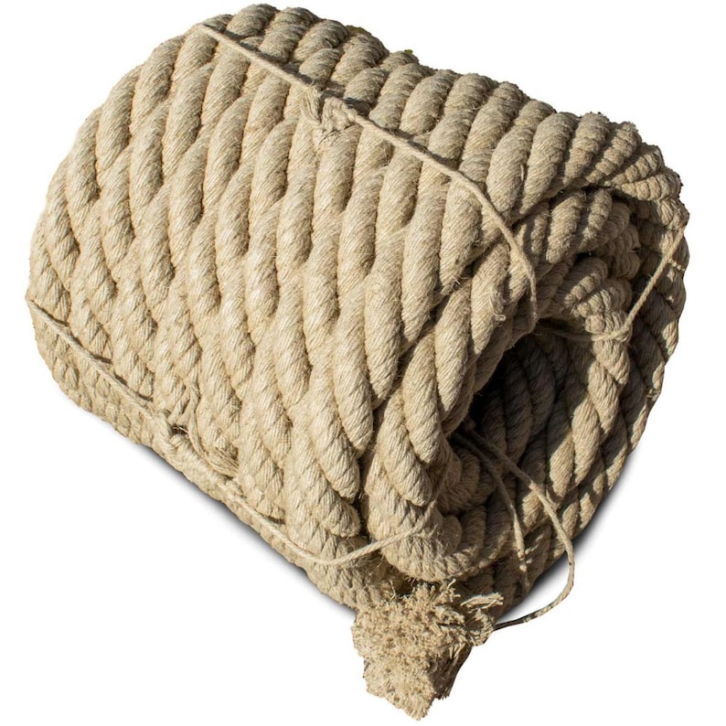 Natural 100% Hemp Rope 60mm | Chunky Organic Ropes for Home | Garden ...