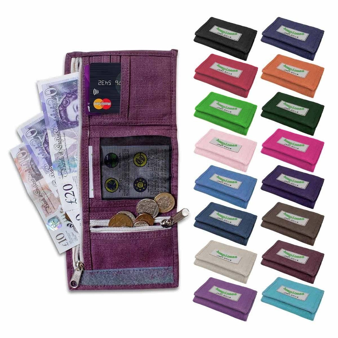 Hempiness Organic Hemp Canvas Tri-fold Wallet | Hemp Wallet ...