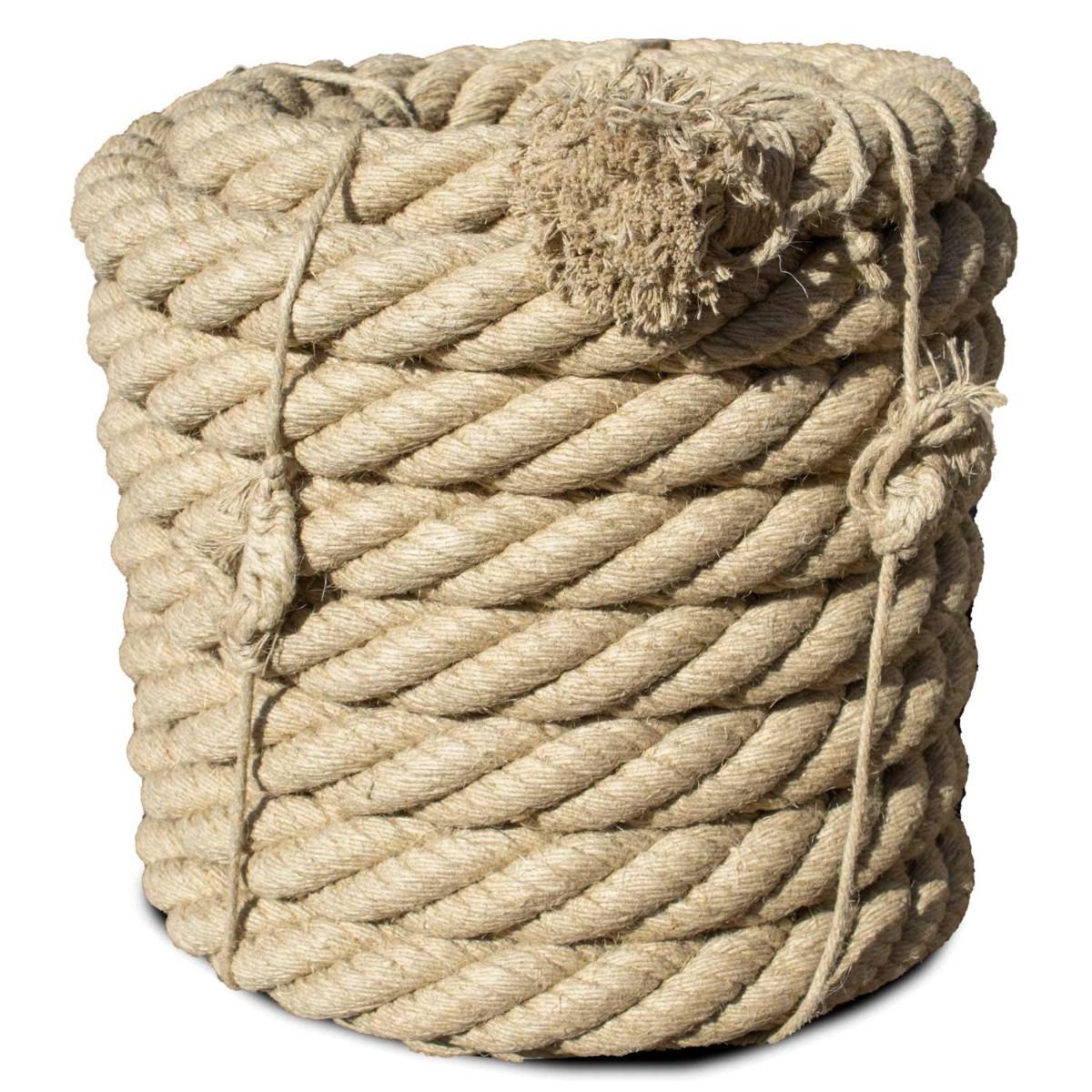 Natural 100% Hemp Rope 60mm | Chunky Organic Ropes for Home | Garden ...