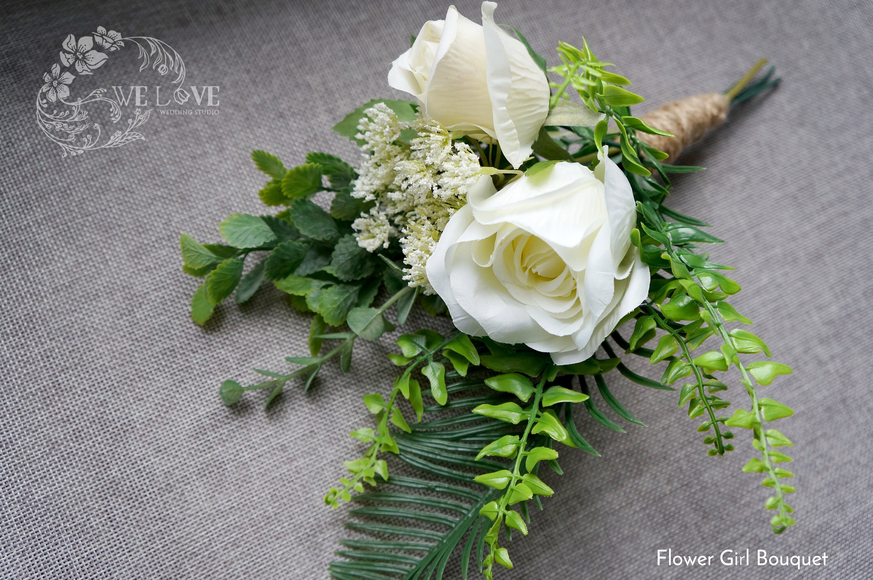 White Rose Bouquetwoodland Wedding Bouquetbridal - Etsy