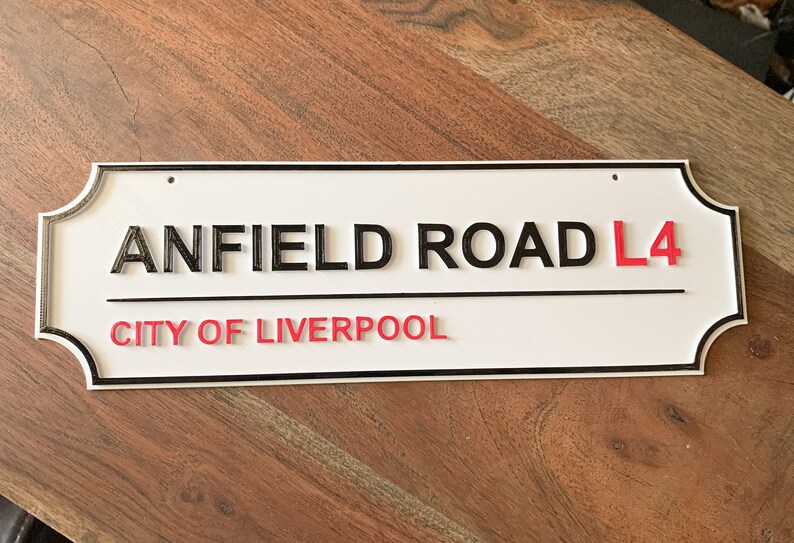 Liverpool Anfield Road Unique Hand-painted 3D Sign - Etsy