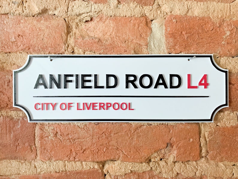 Liverpool Anfield Road Unique Hand-painted 3D Sign | Etsy