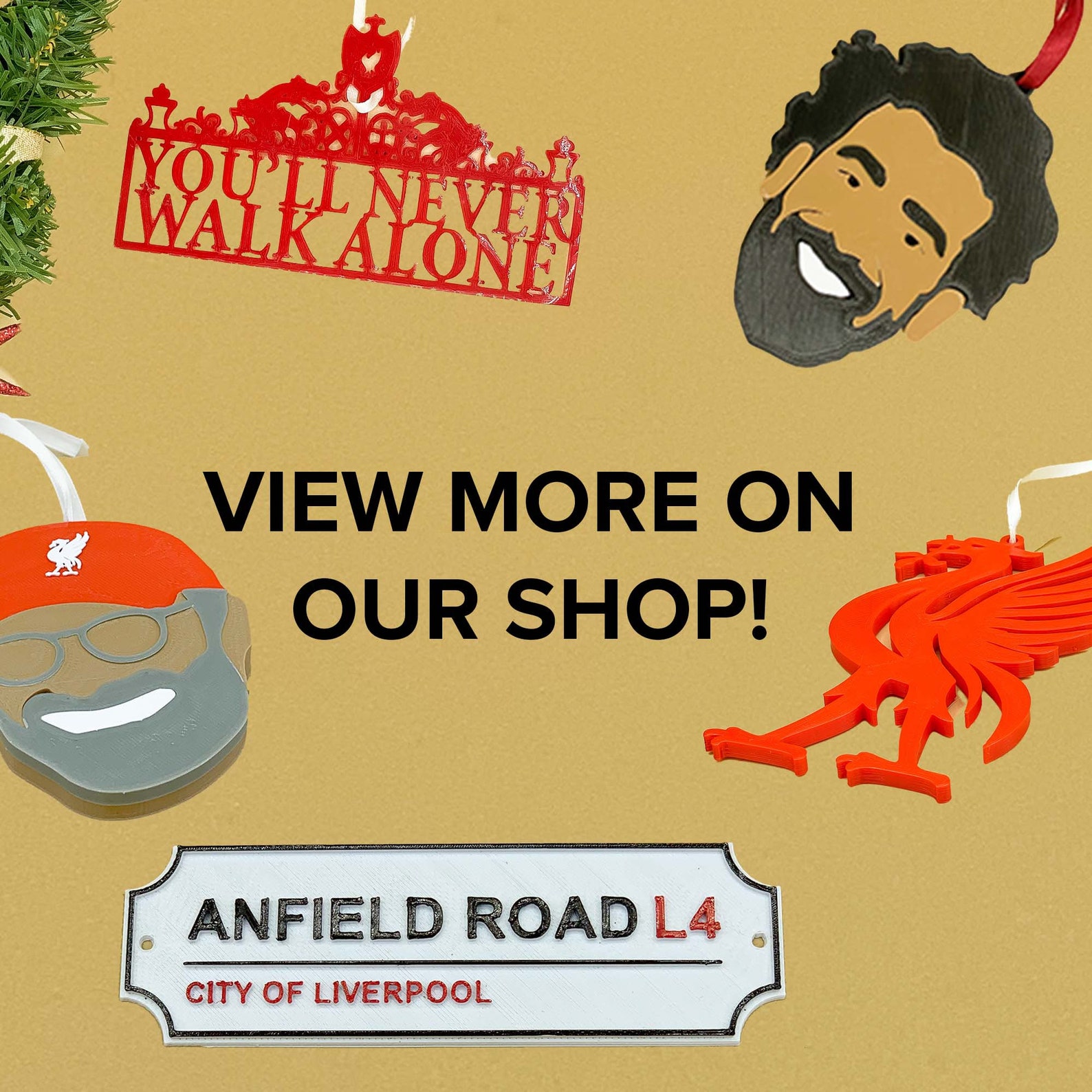 Liverpool Anfield Road Sign Christmas Ornament Hand-painted | Etsy