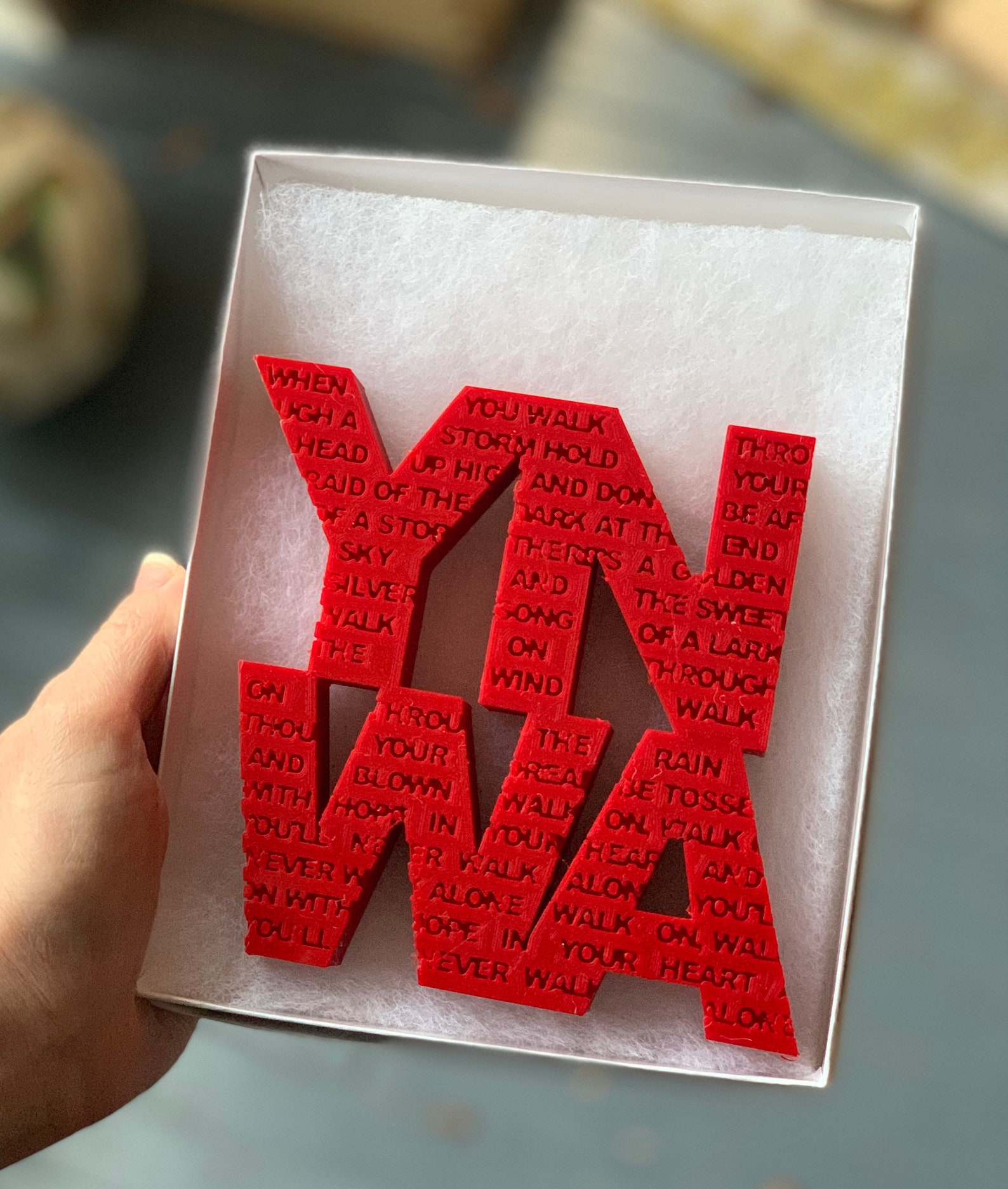 Liverpool 3D Sign YNWA You'll Never Walk Alone With - Etsy