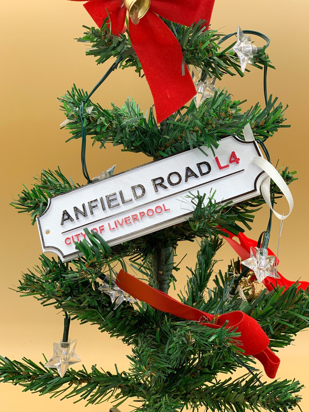 Liverpool - Anfield Road Sign Christmas Ornament, Hand-painted - Etsy