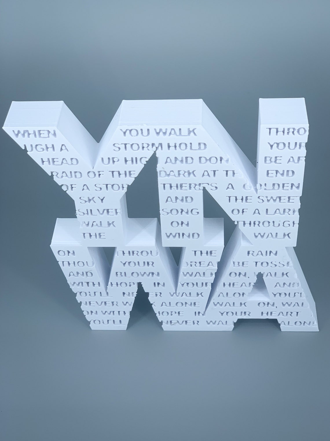 Liverpool 3D Signs YNWA You'll Never Walk Alone and | Etsy