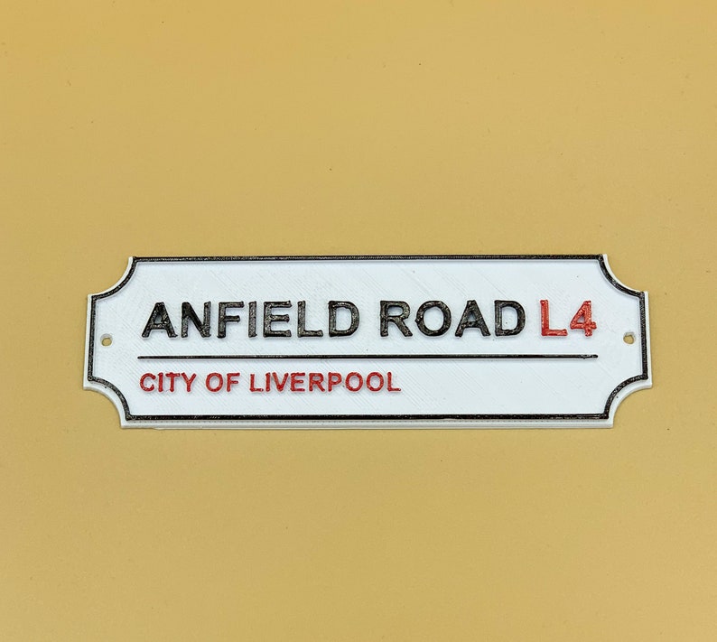 Liverpool - Anfield Road Sign Christmas Ornament, Hand-painted - Etsy