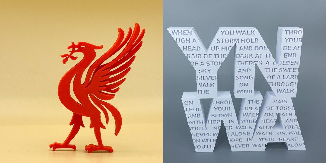Liverpool 3D Signs YNWA You'll Never Walk Alone and Liverbird Sign ...