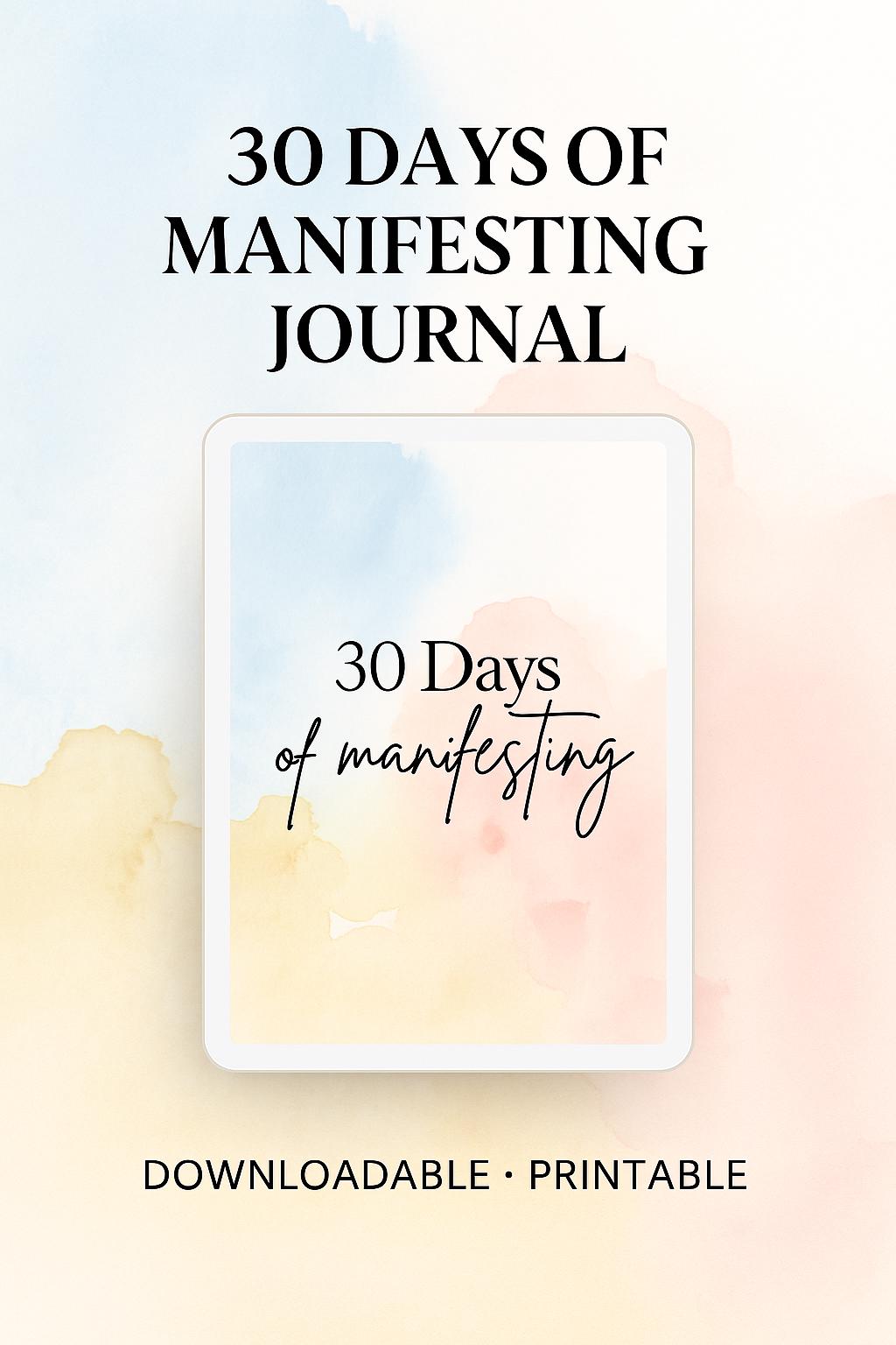 30 Days of Manifestation Journaling, Download and Printable - Etsy