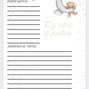 Baby Checklist and Birth Plan Template Download and Print - Etsy