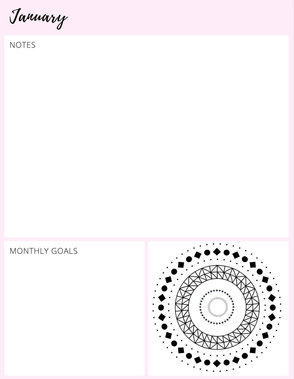 2024 Pink Printable Yearly Planner/diary, Getting Organised for the ...