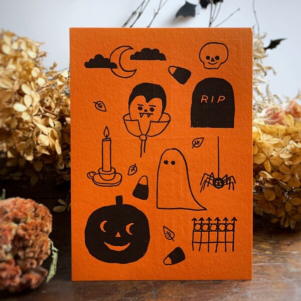 Halloween Postcards - Etsy