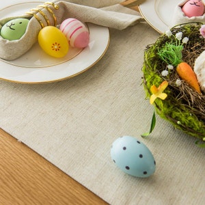 3D Easter Bunny Linen Table Runner, Table Runner Handmade - Etsy