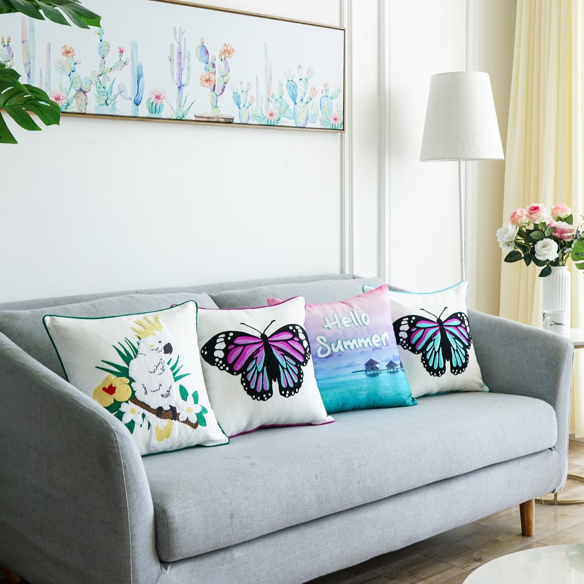 Spring/summer Decorative Pillow Covers - Etsy