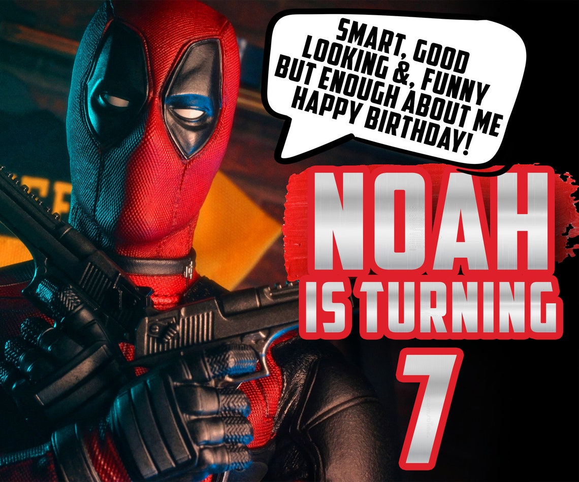 Personalized Deadpool Banner/backdrop - Etsy