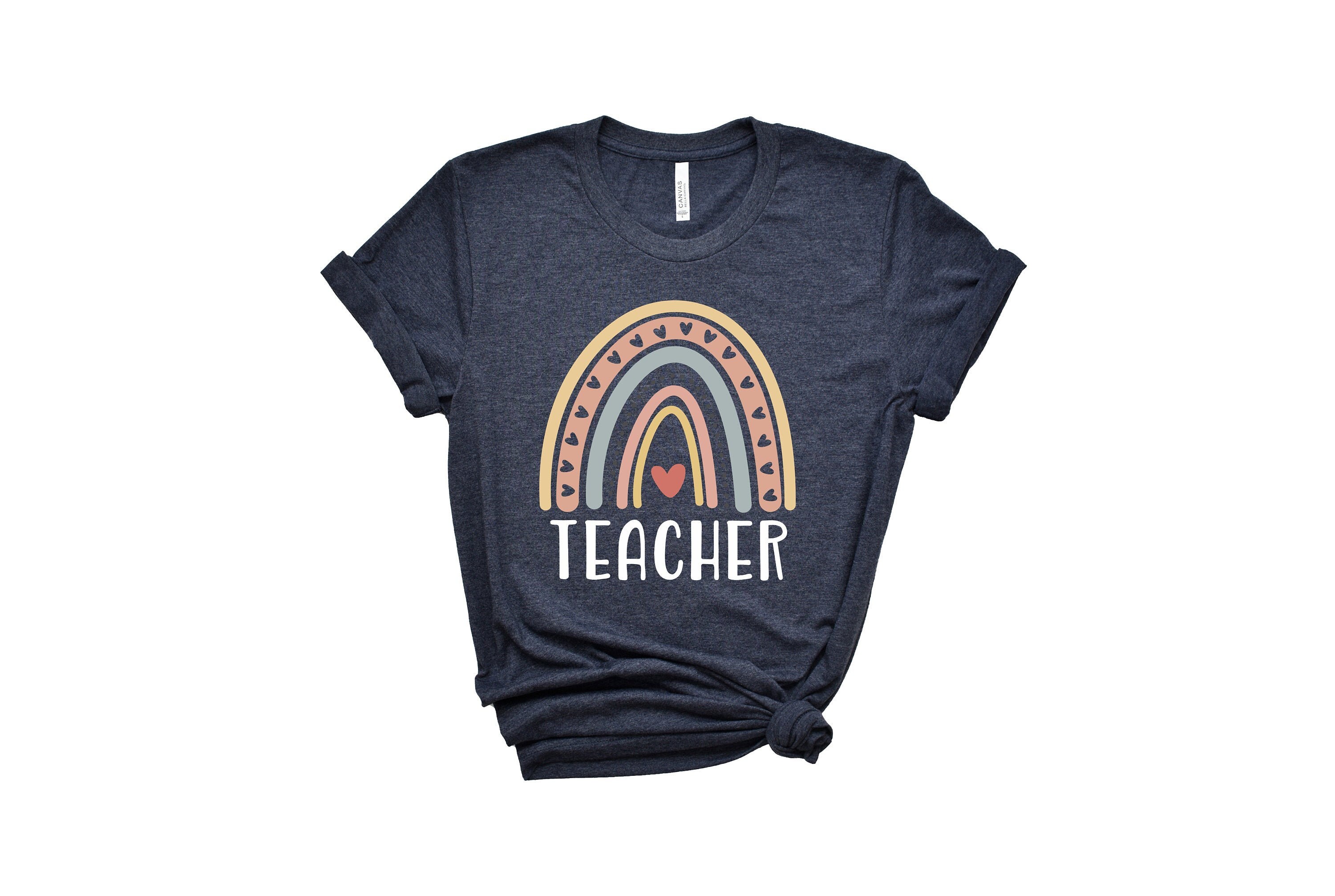 Cute Teacher Shirt Kindergarten Teacher Gift Teacher Rainbow | Etsy