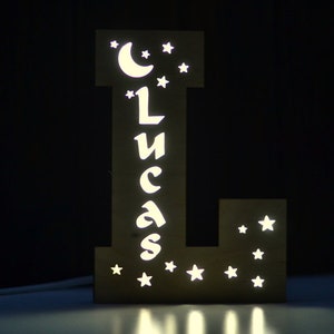 Light up Baby Boy or Girl Name Marquee Letter L Wood LED - Etsy