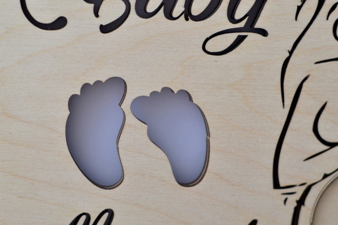 Pregnancy Announcement to Husband Wood LED Lamp With - Etsy