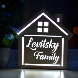Light up House Personazible Marquee Family Name Sing Wood - Etsy