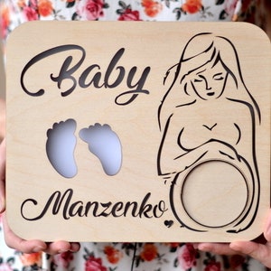 Pregnancy Announcement to Husband Wood LED Lamp With - Etsy