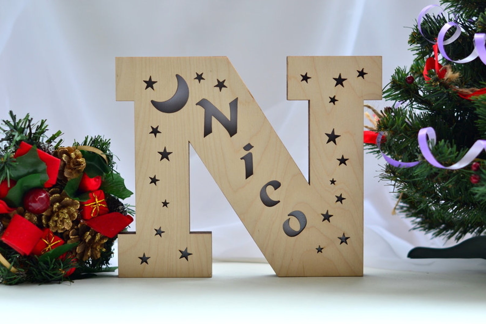 Wooden Letter N Lamp Nursery or Teenage Room Decor LED | Etsy