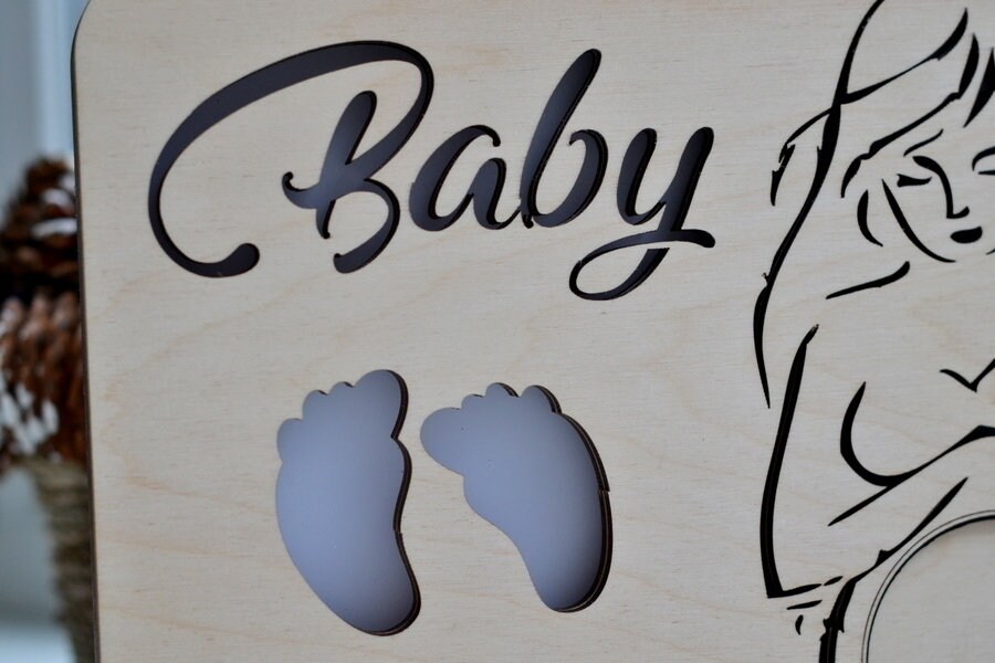 Pregnancy Announcement to Husband Wood LED Lamp With - Etsy
