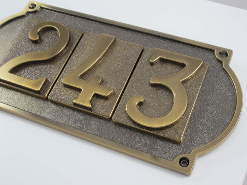 Three Digit Address Plate House Number Plate Door Number | Etsy