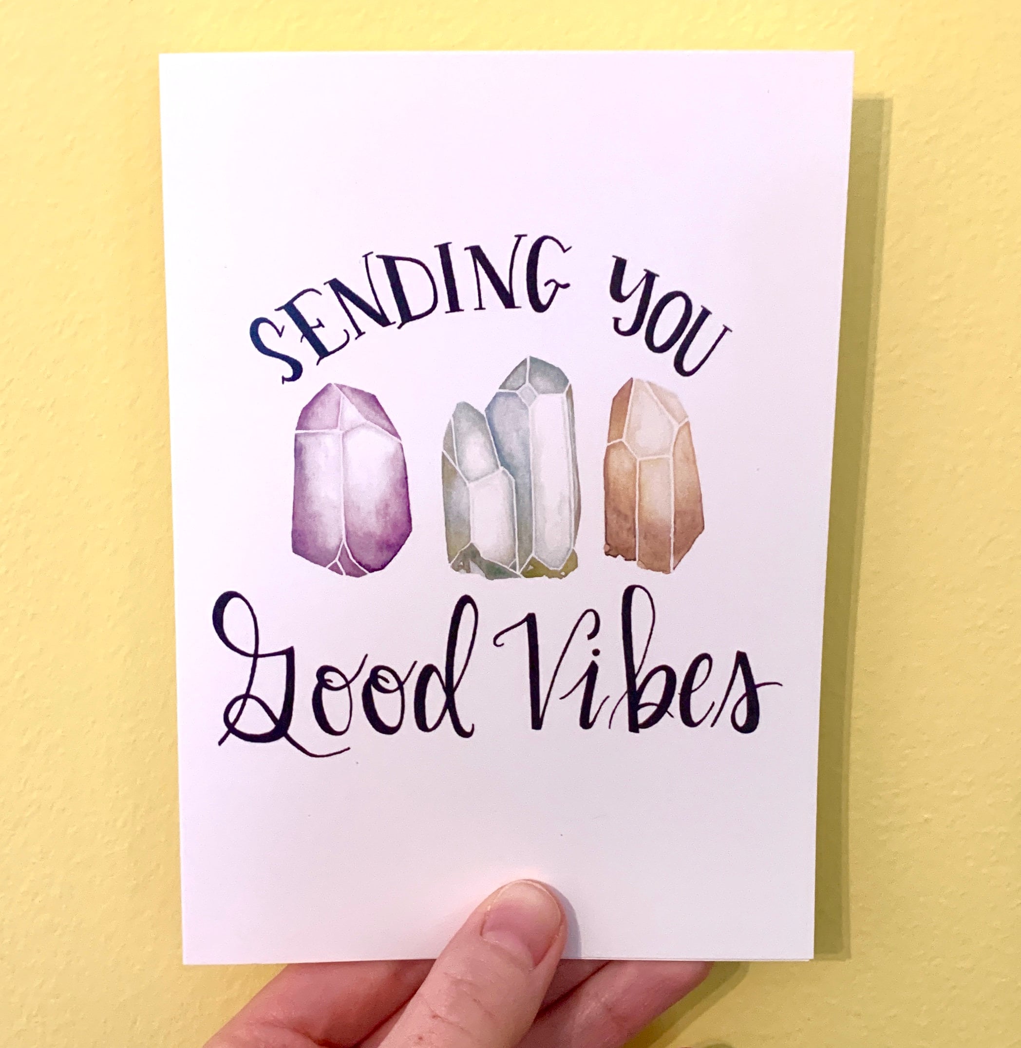 Abstract Greeting Cards Sending You Good Vibes Art & Collectibles Paper ...