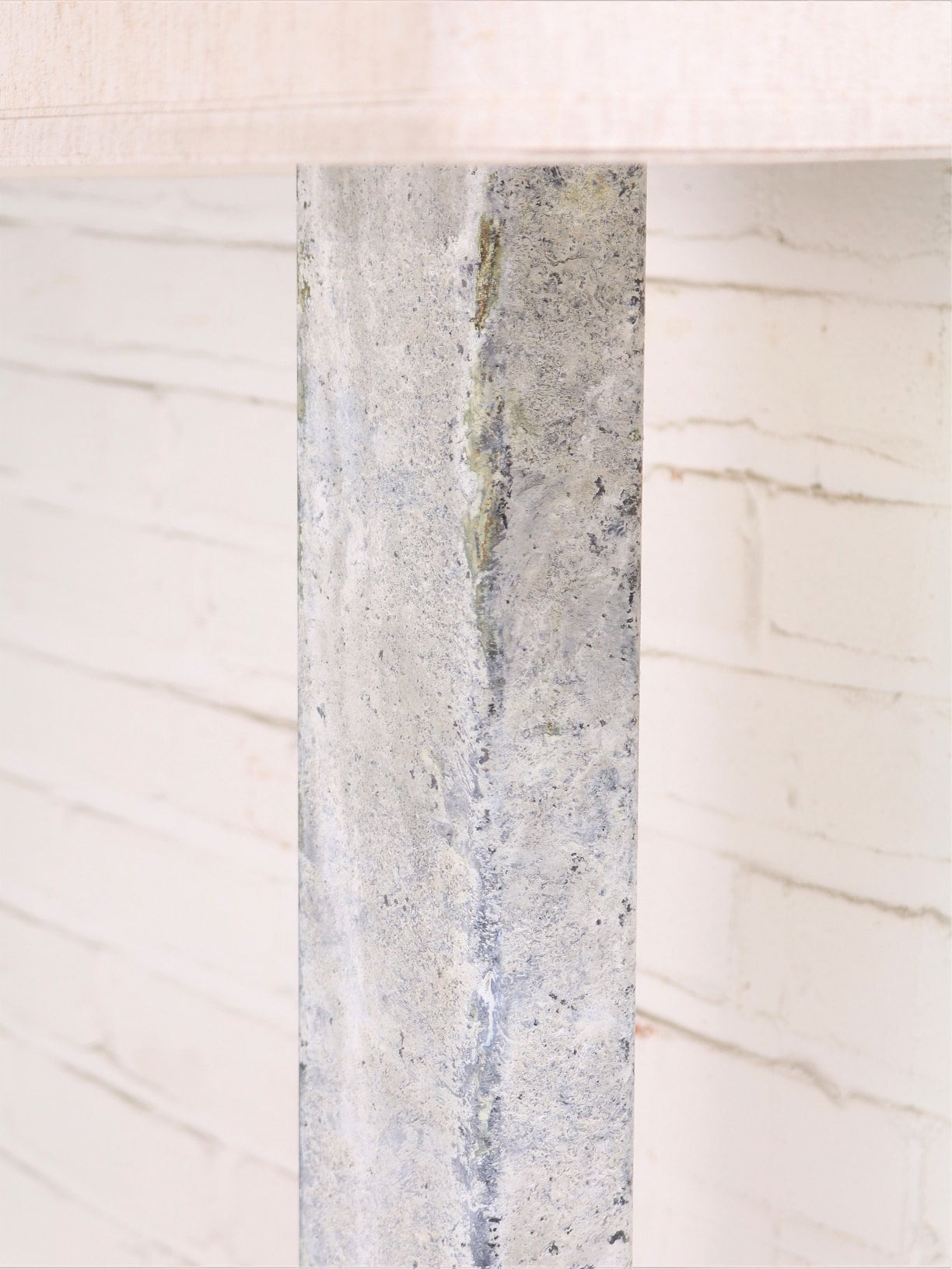 Handmade Iron Table Lamp With Linen Shade, Acrylic Base - Modern Rustic ...