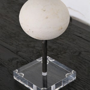 Reclaimed Limestone Filtration Ball on Stand-set of Three-acrylic ...