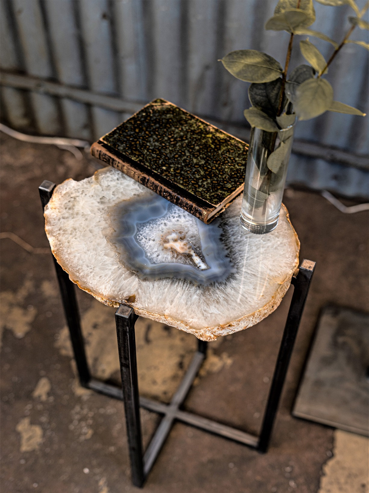 Agate Side Table-natural Stone End Table-handmade Bedside - Etsy