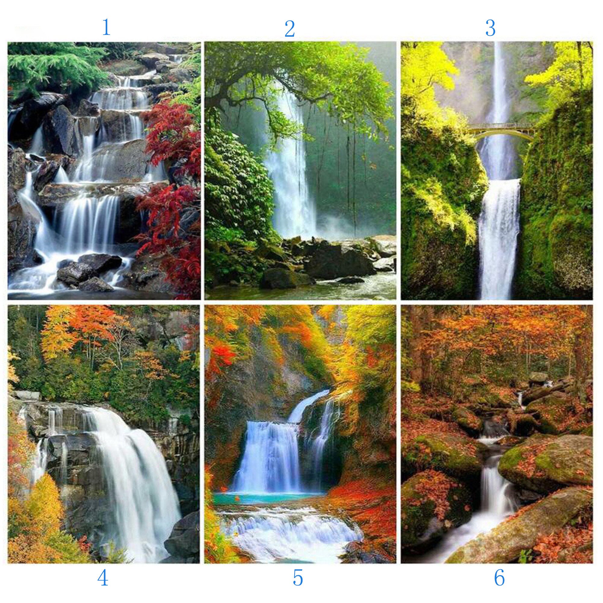 Full Drill 5D Diamond Painting Waterfall Natural Landscape DIY - Etsy