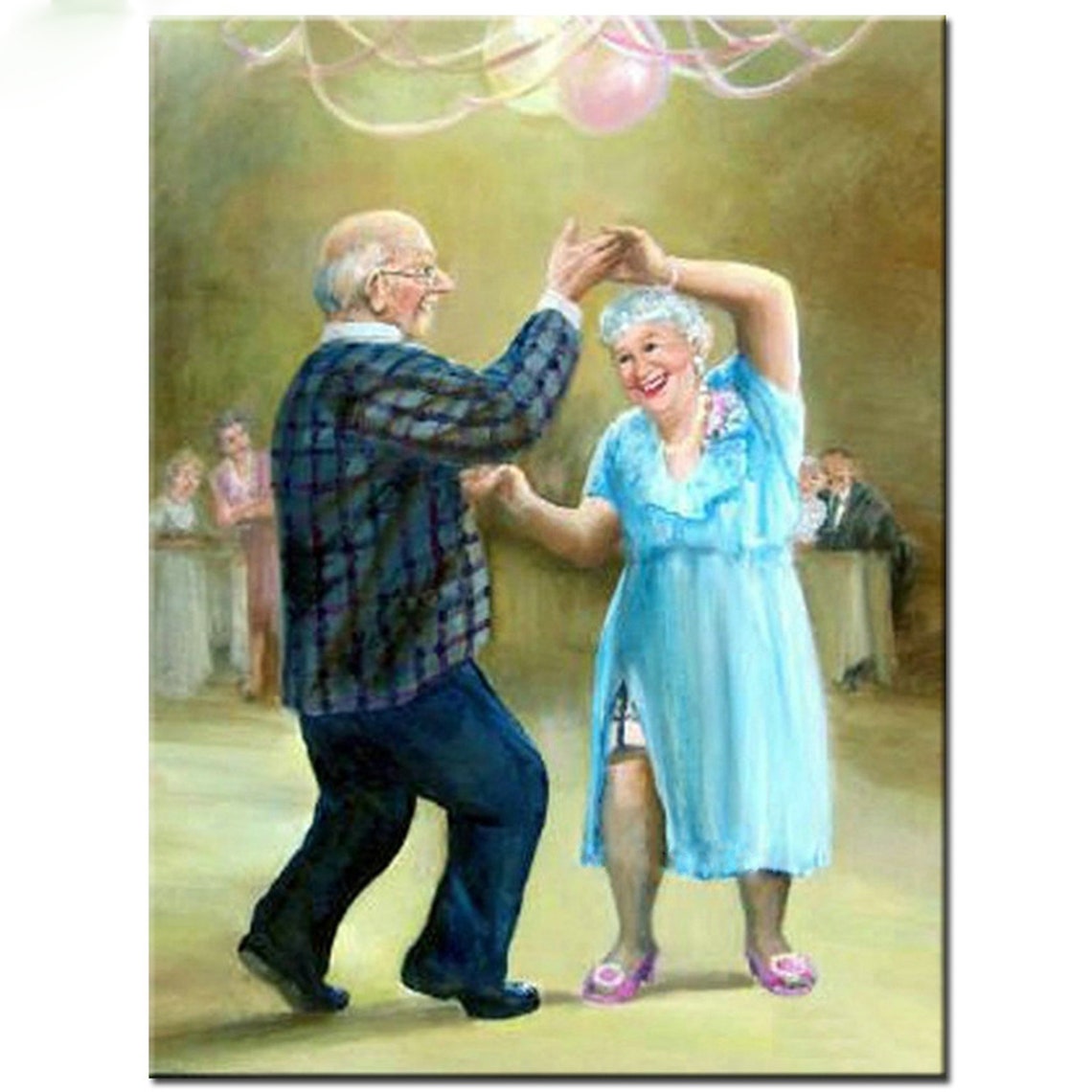 Diamond Embroidery Old Couple Danced Pattern Crafts Diy Diamond ...