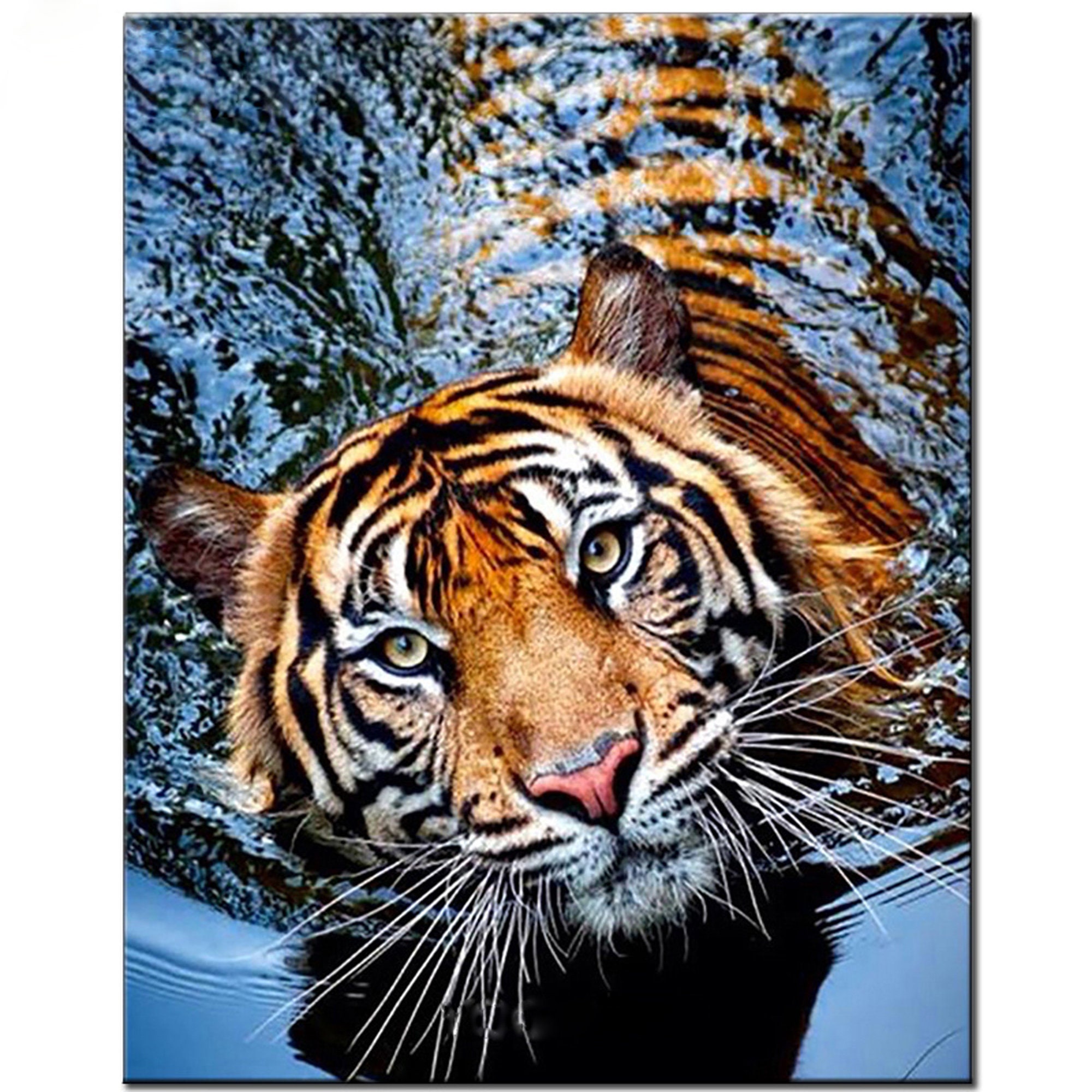 Diy Diamond Painting Tiger Full Diamond Embroidery Animal Diy Mosaic ...