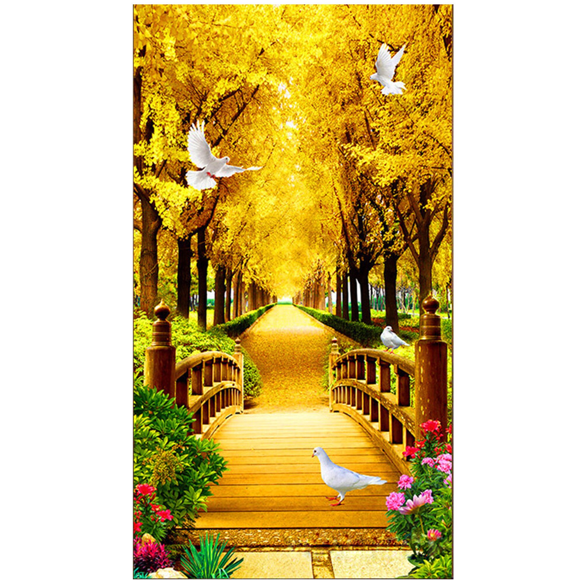 Diy Diamond Painting Gold Tree Large Landscape Full Drill - Etsy