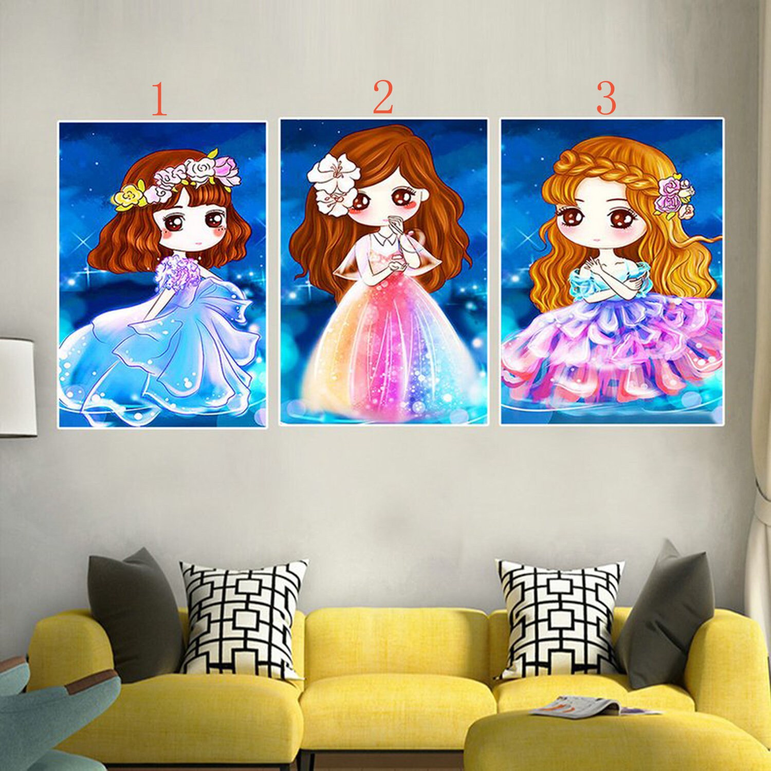 5D Diamond Embroidery Diy Diamond Painting Cross Stitch Cartoon Girl ...