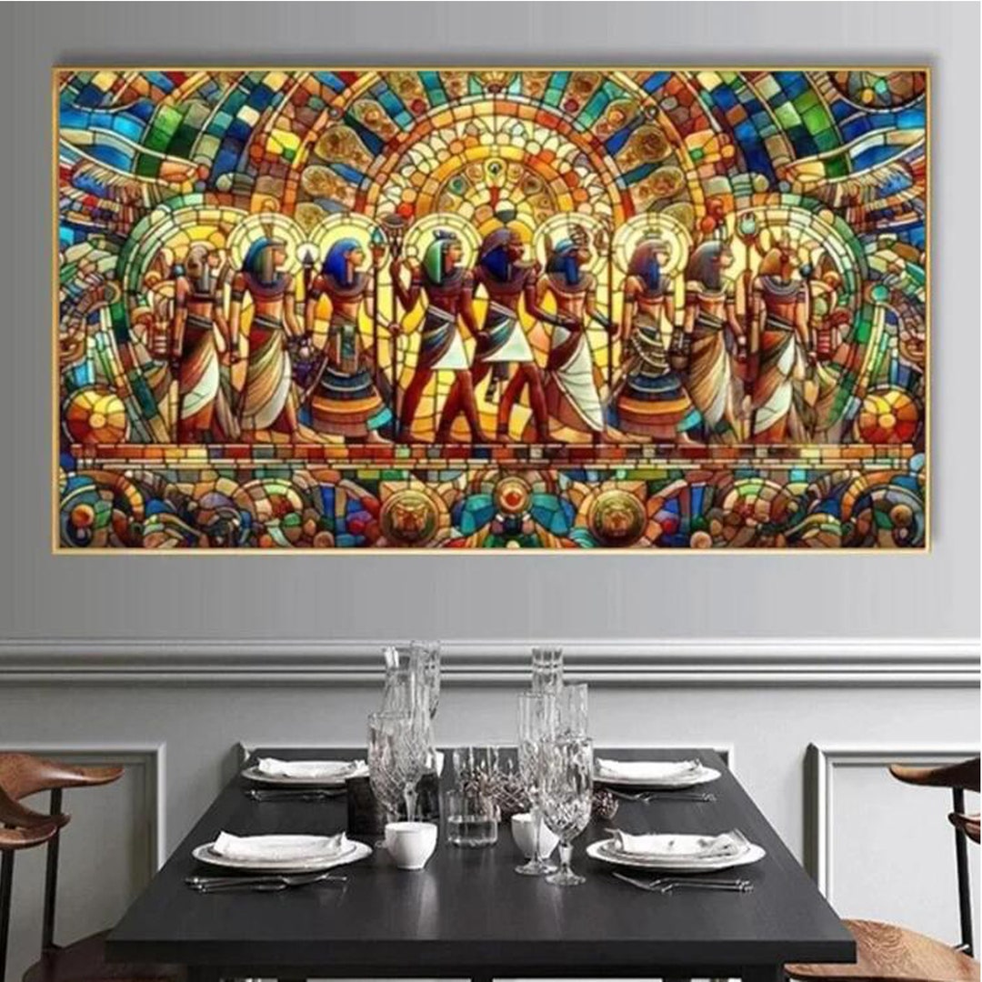 Ancient Egyptian Totem Diy Diamond Painting Full Square Round Diamond ...