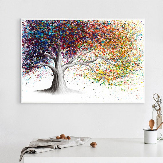Colorful Landscape Tree Diy Diamond Painting Diamond - Etsy