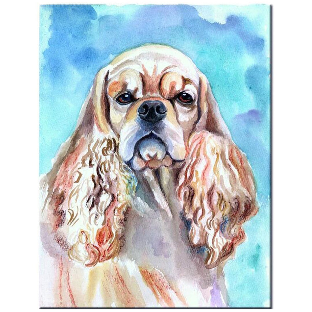 5D Diy Daimond Painting American Cocker Spaniel Painting 3D Diamond ...